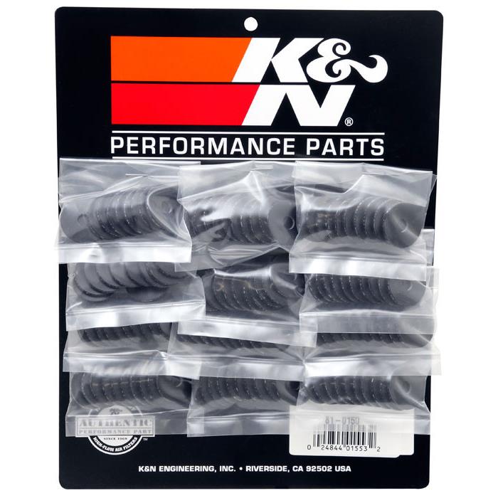 K&N 81-0150 Reinforced Rubber Washers, .250 Inch ID/1 Inch OD, Set/120