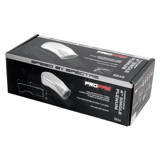 Spectre 9849 Carb Hat Air Bonnet Plenum, Single, 4 Inch