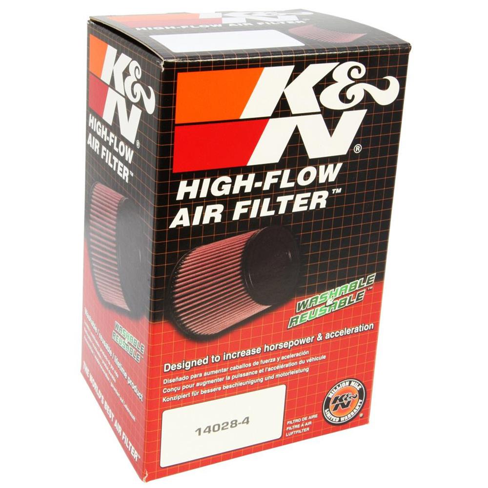 K&N RU-2510 Performance Air Filters, 3.5in Tall, Round Tapered