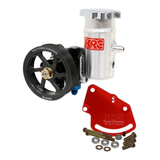 KRC 58020110 Cast Iron SBC Pump Kit, Serpentine Head Mount BoltOn Tank