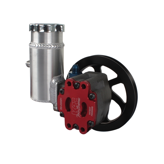 KRC 63201100 Alum Power Steering Pump w/ Aluminum Tank, V-Belt Pulley