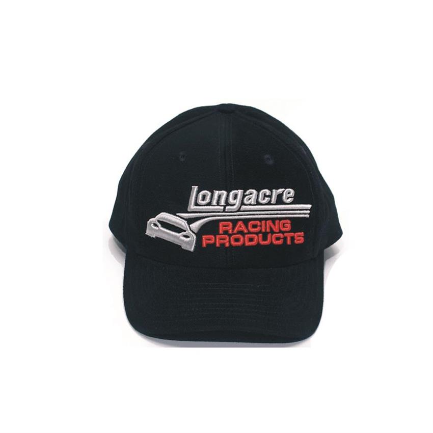 Longacre® 52-11655 Black Twill Hat, Embroidered Logo, Each