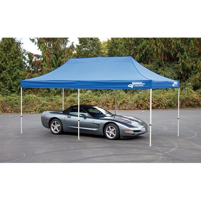 Longacre 20003 Pop-Up Racing Pit Canopy, 10 x 20 FT, Blue