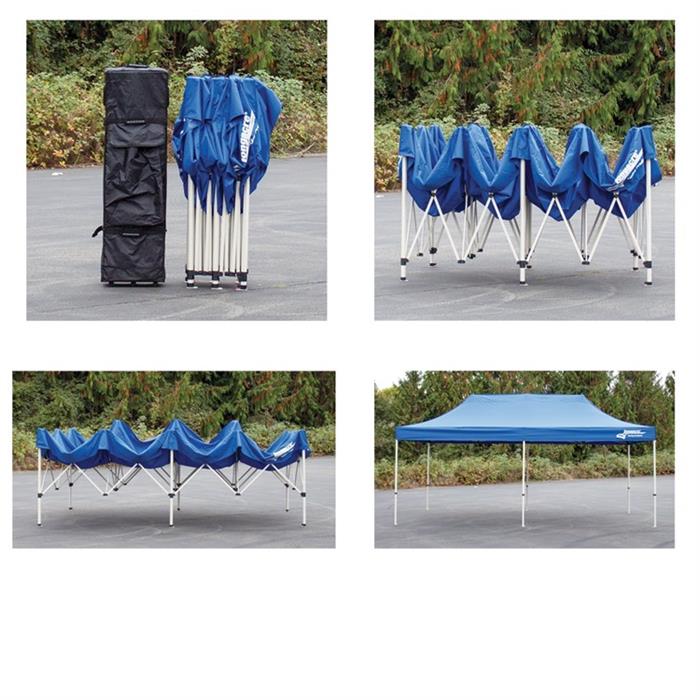 Longacre 20003 Pop-Up Racing Pit Canopy, 10 x 20 FT, Blue