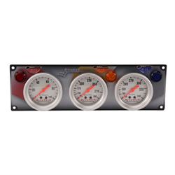 Longacre 44414 AccuTech 3 Gauge Panel w/ Sportsman Gauges, OP/WT/OT