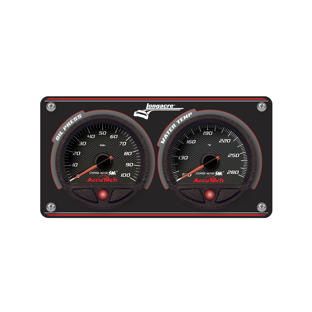 Longacre 52-44460 AccuTech SMi Aluminum 2 Gauge Panel, OP, WT