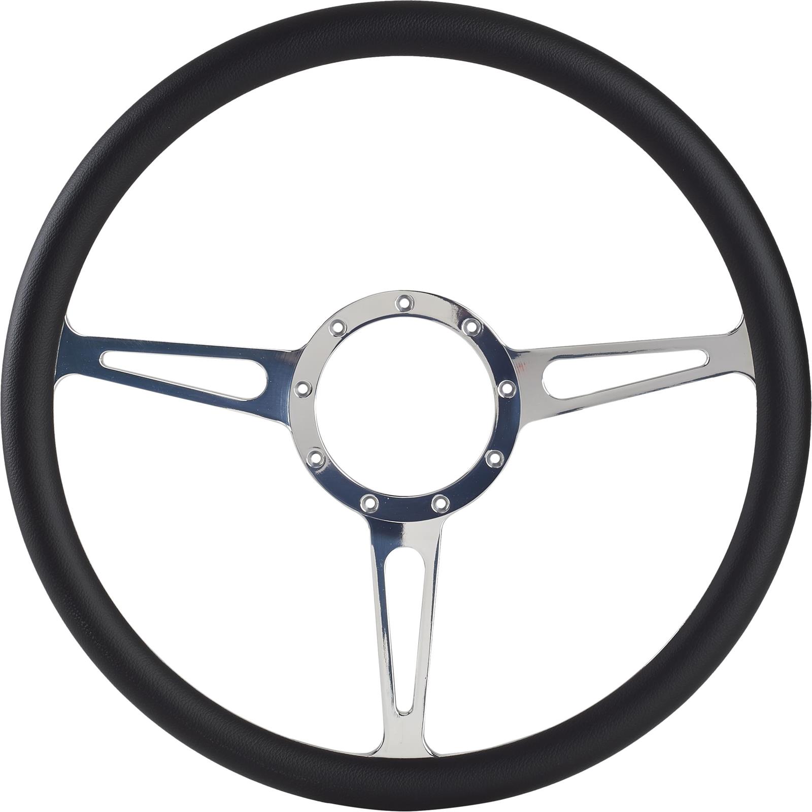 Eddie Motorsports MS140-35BA Classic Steering Wheel,Black Anodize