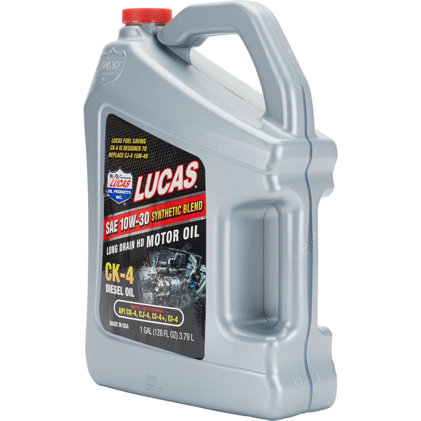 Lucas Oil 10282 SAE 10W-30 Synthetic Blend CK-4 Diesel Oil, 4 Gal