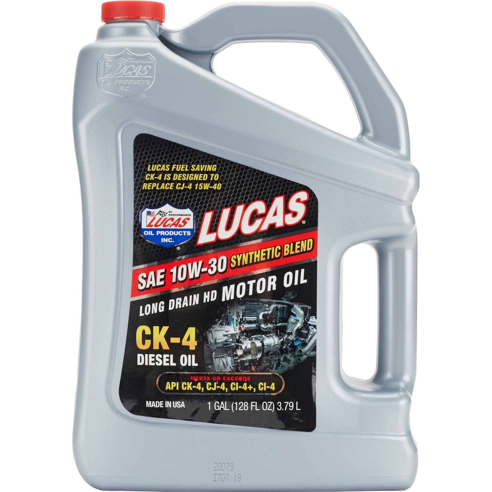 Lucas Oil 10282 SAE 10W-30 Synthetic Blend CK-4 Diesel Oil, 4 Gal
