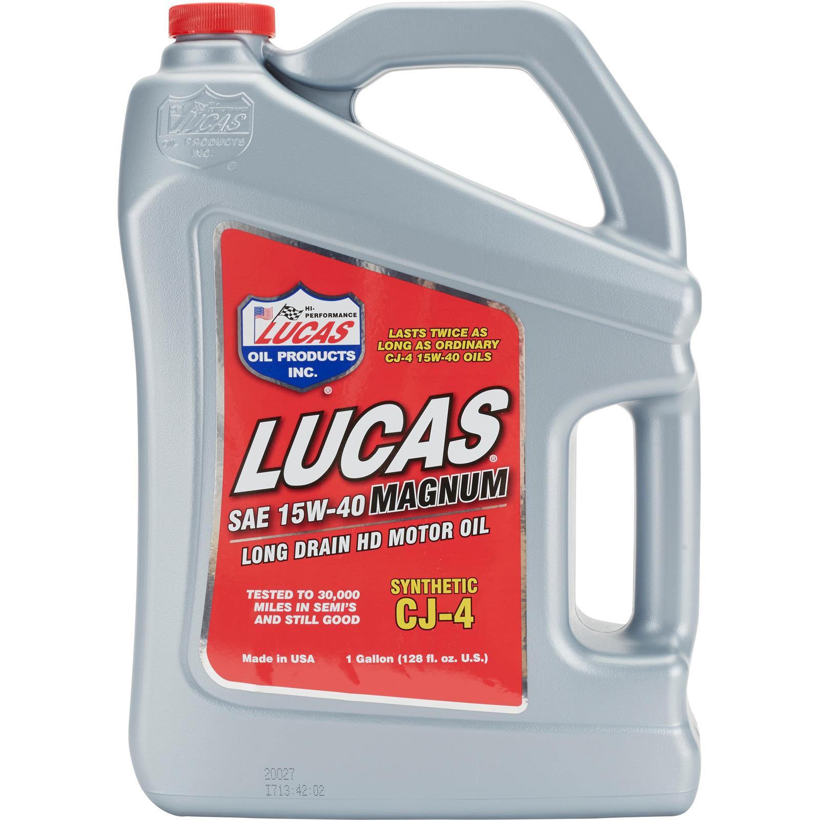Lucas Oil 10299 SAE 15W-40 Magnum CJ-4 Synthetic Oil, 4 Gal