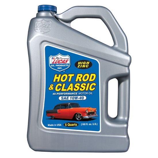 Lucas Oil 10683 SAE 10W40 Hot Rod Engine Oil, One 5 Quart Jug