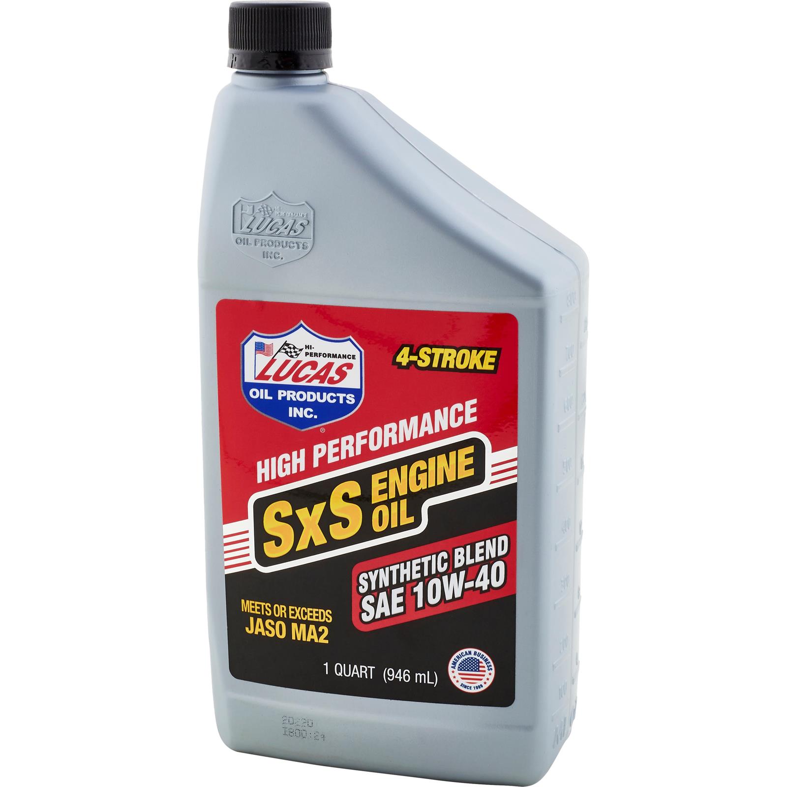 Lucas Oil 11196 Synthetic Blend SxS 10w-40 Engine Oil, 1 Quart