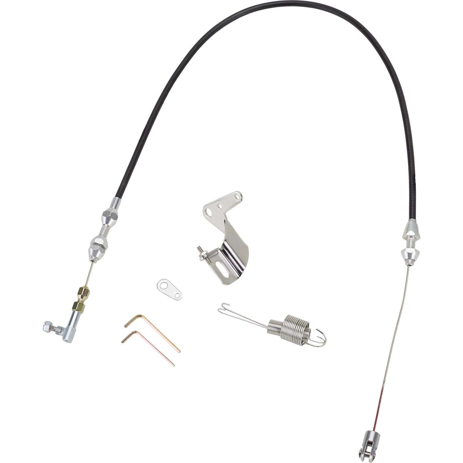 Lokar DP-1000U Duo-Pak Universal Black Throttle Cable w/Bracket