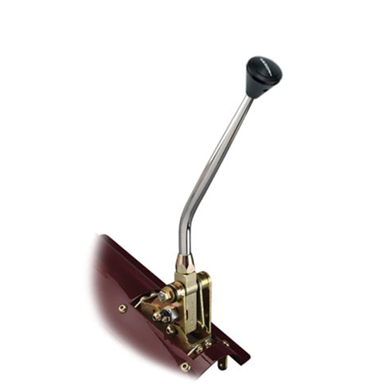 Lokar FMFMXALB Floor Mount Shifter, Ford FMX, 23 Inch, Black Knob