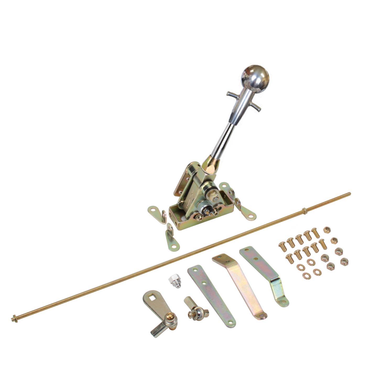 Speedway/Lokar 6 Inch Straight Muscle Car Shifter, 700R4, Brite