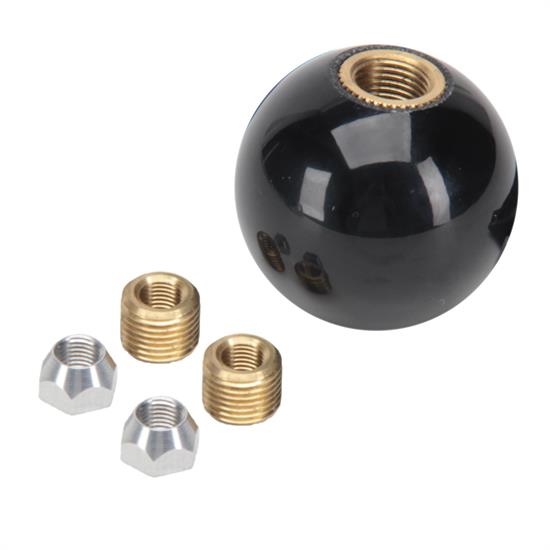 Lokar SK-6884 2-1/4 Inch Plain Black Shift Knob, 3/8-24, 3/8-16 Thread