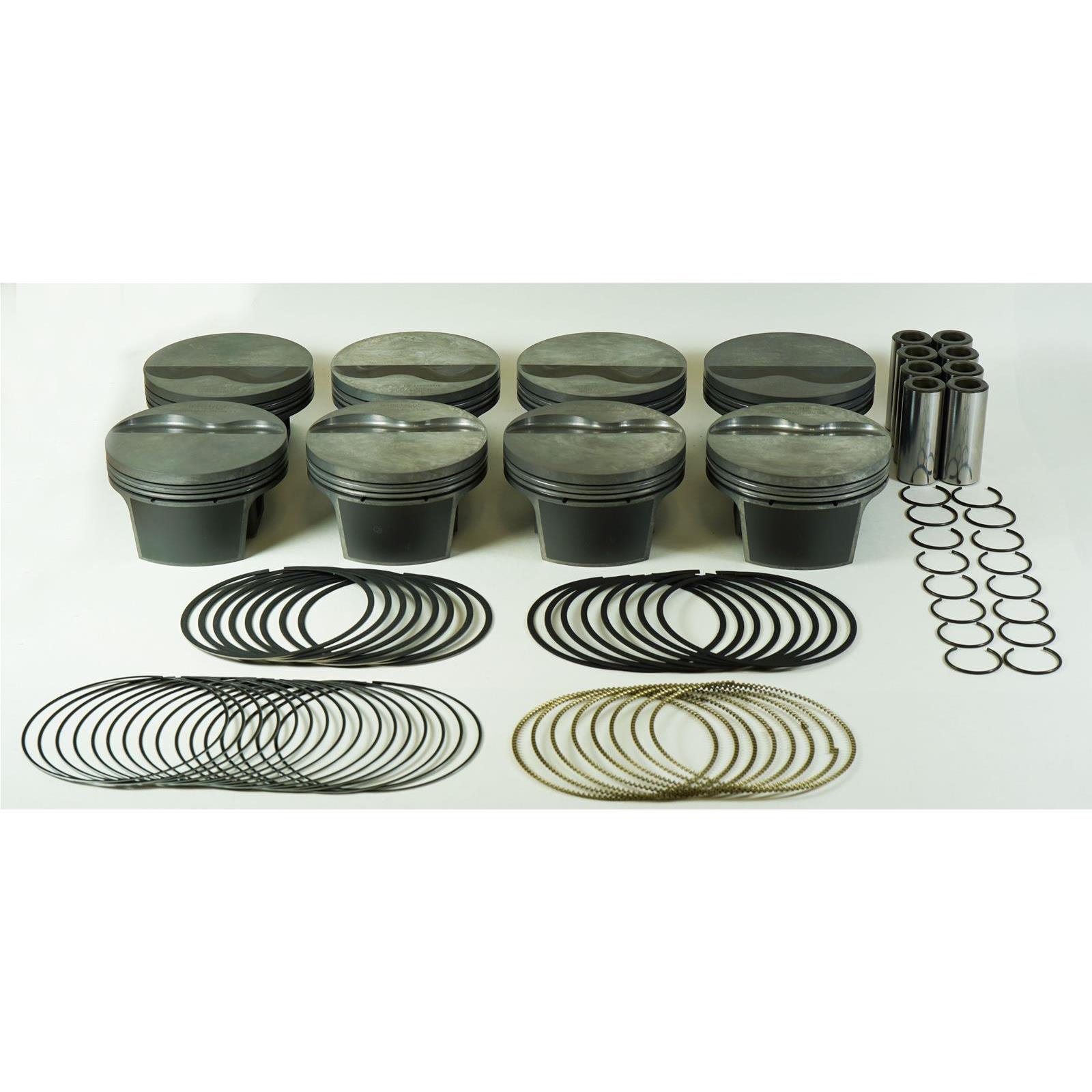 Mahle 930226830 LSX Power Pak Flat Top Piston And Ring Kit, .020