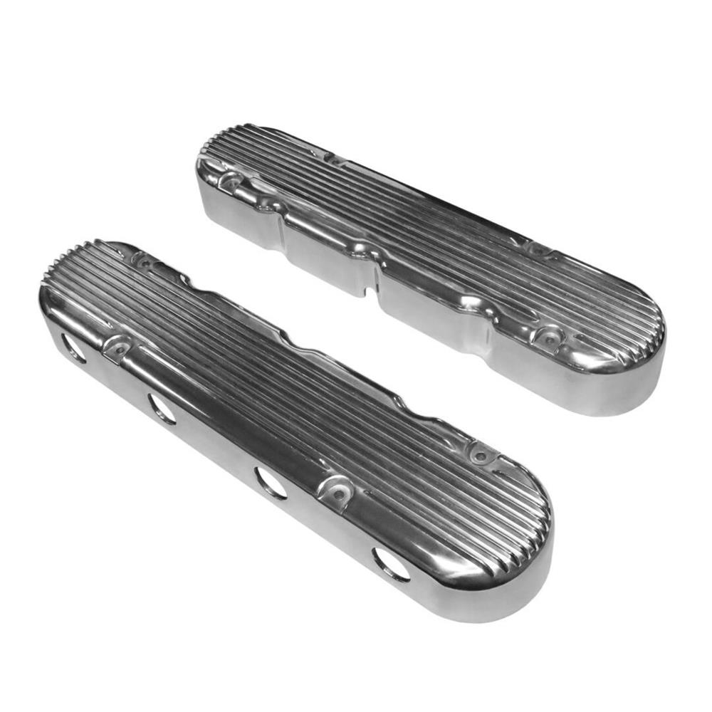 FiTech 131102 Polished LS Plus Valve Covers, w/Coil Mounts/Finned