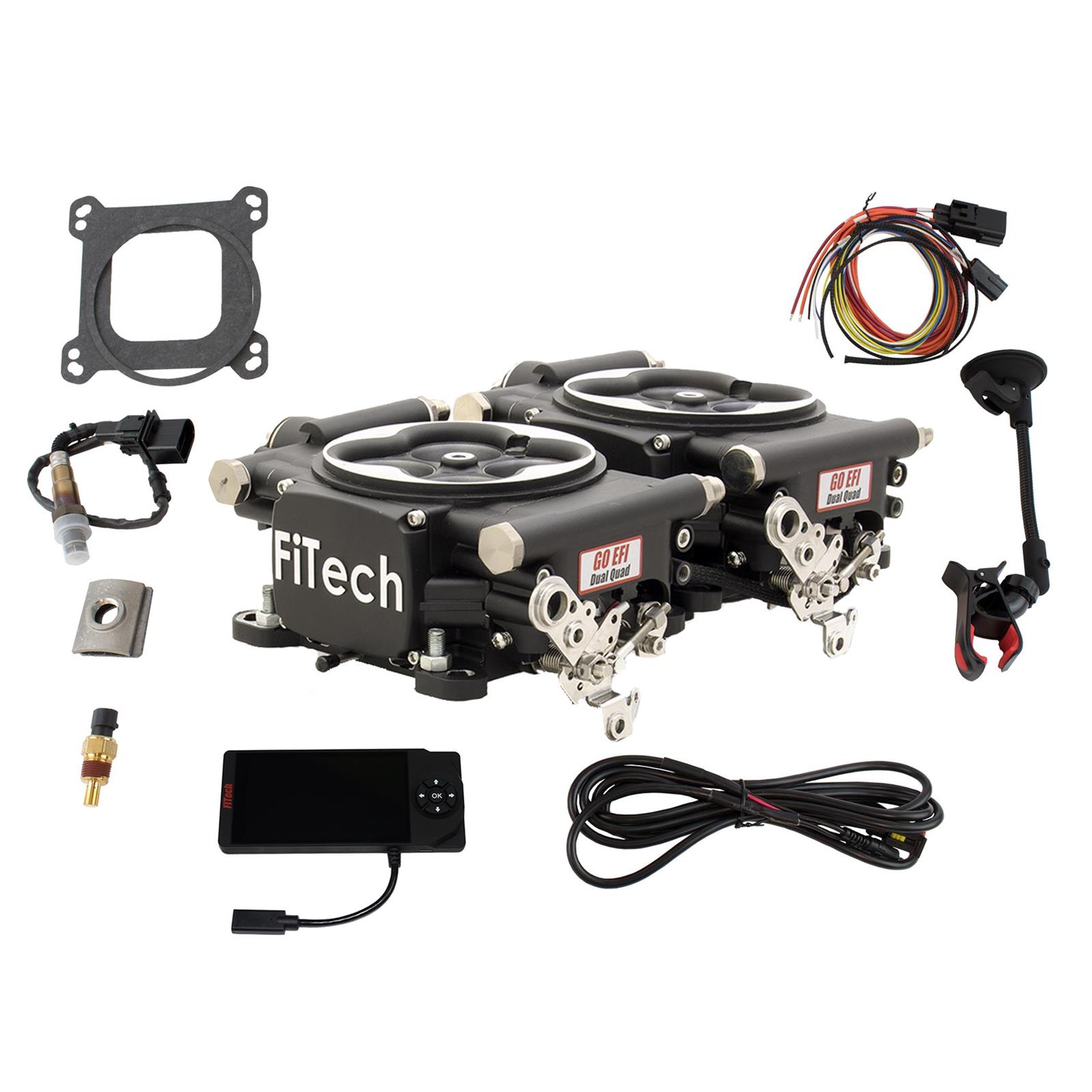 FiTech 30062 Go EFI 2x4 625 HP Dual Quad EFI System, Black