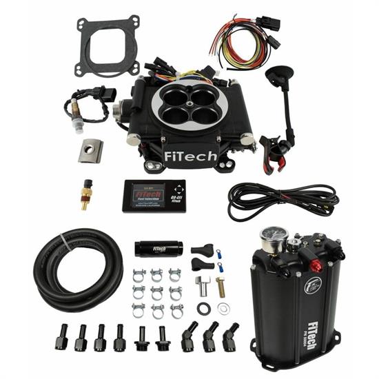 FiTech 35202 Master Kit Go EFI 4 System, Black, Force Fuel System