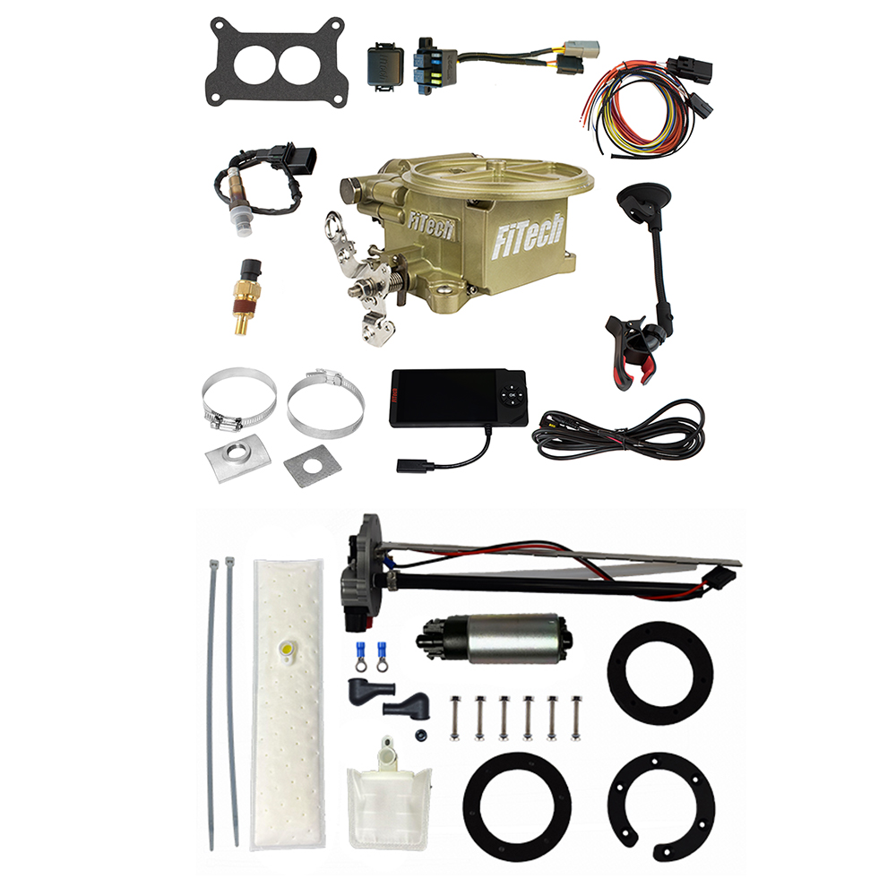 FiTech 36191 Go EFI 2 Barrel 400 HP Classic Gold EFI System Kit