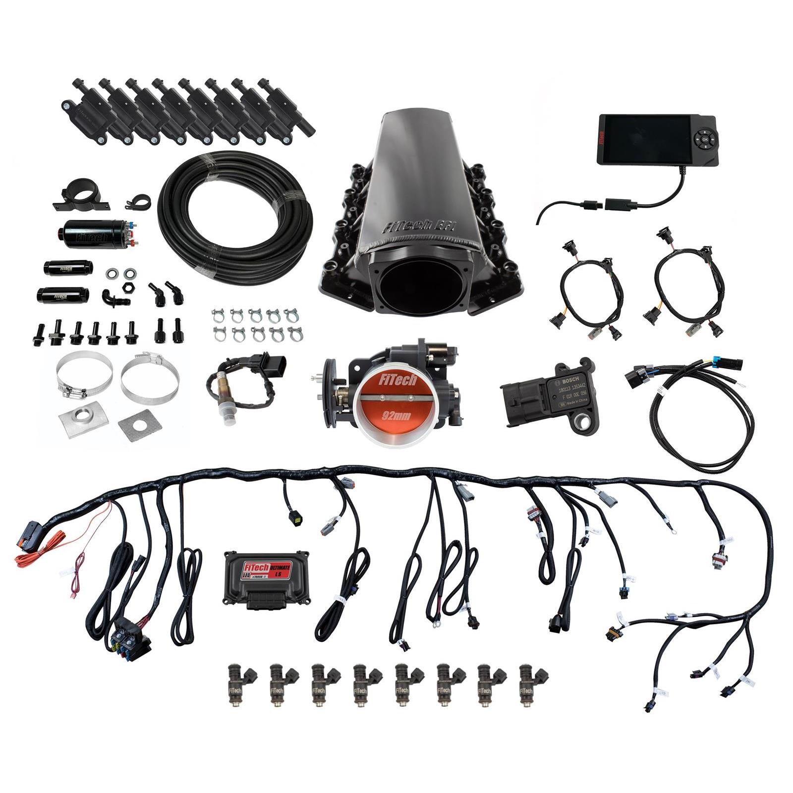 FiTech 79106 LS1/LS2/LS6 500HP Kit W/ Fuel Pump, Coil Pack, Tall