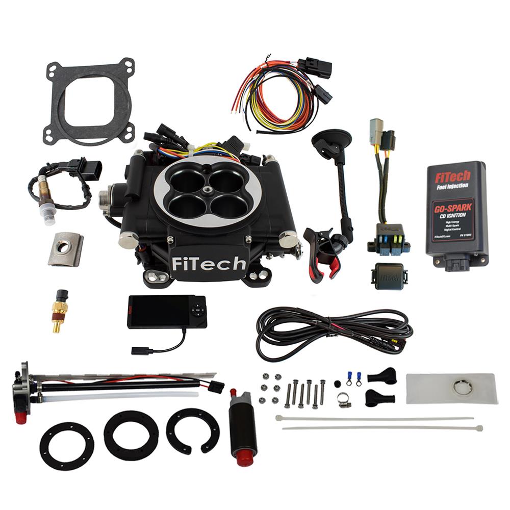 FiTech 93602 Go EFI 4 600 HP Matte Black w/ In Tank Kit w/CDI box