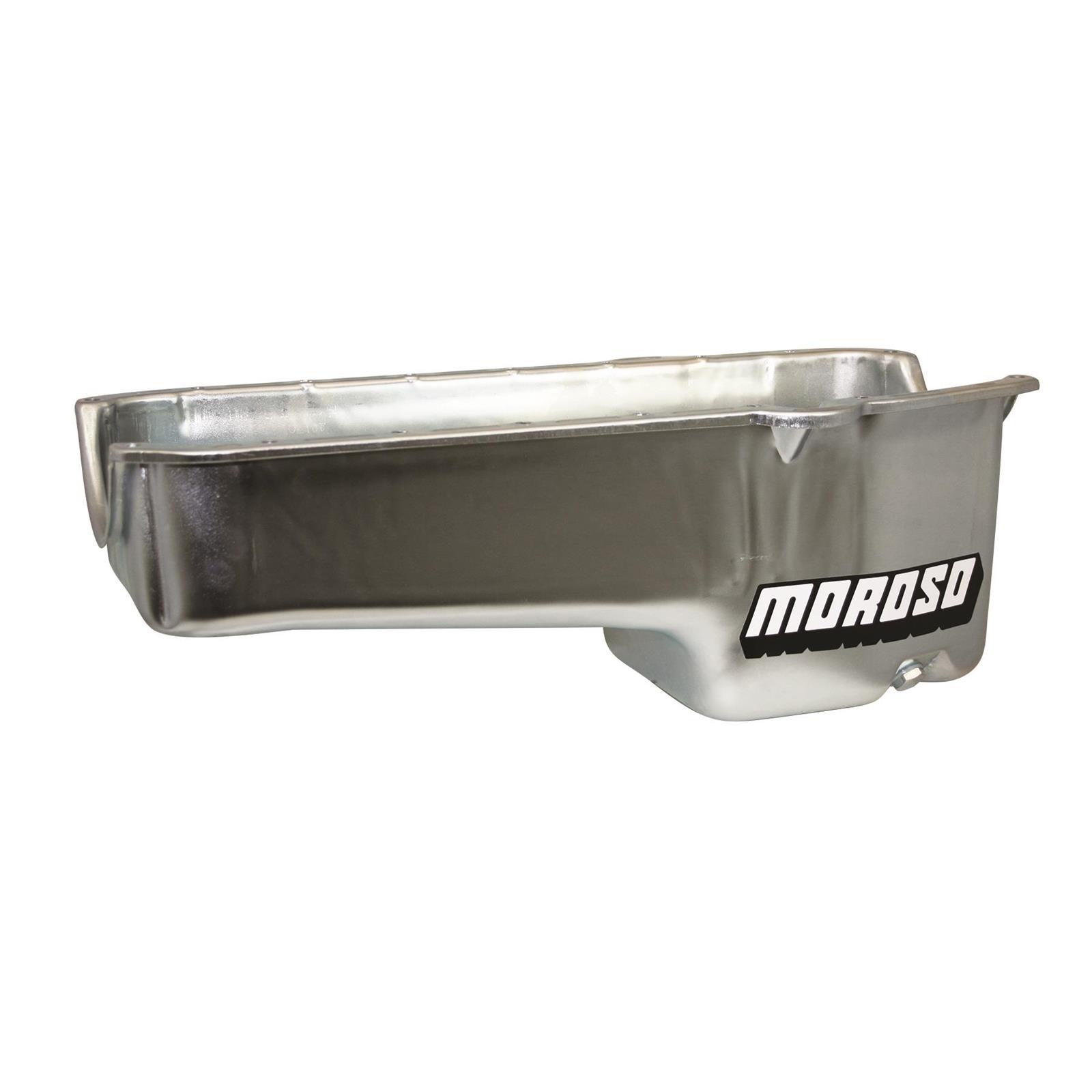 Moroso 20170 Oil Pan, SBC Pre-80 Drivers Side Dipstick, 7.50 In