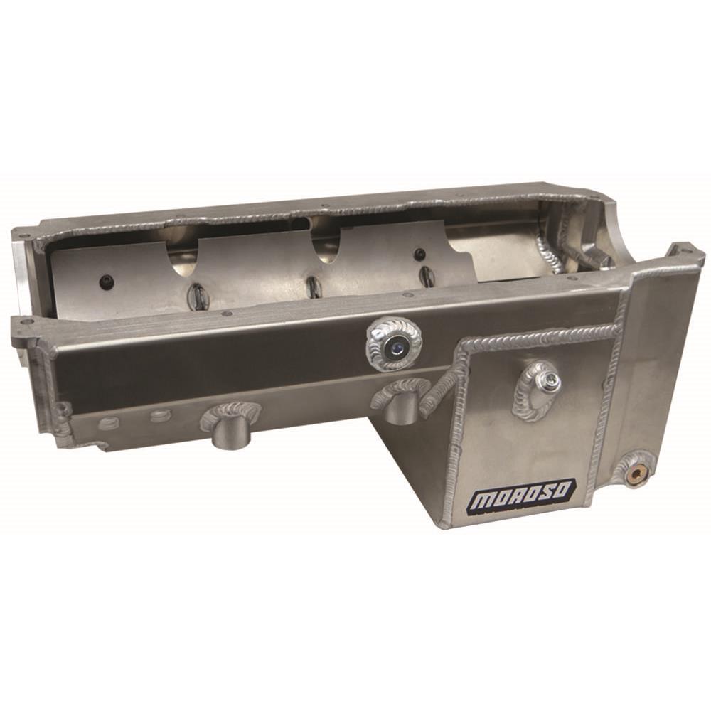 Moroso 21234 Oil Pan, Double Power Kick Outs, Drag Race, 8.25in