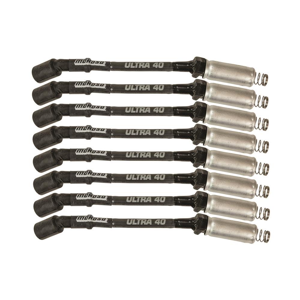 Moroso 73827 Wire Set, Ultra 40, Sleeved, GM LS, 9.75 In, Black