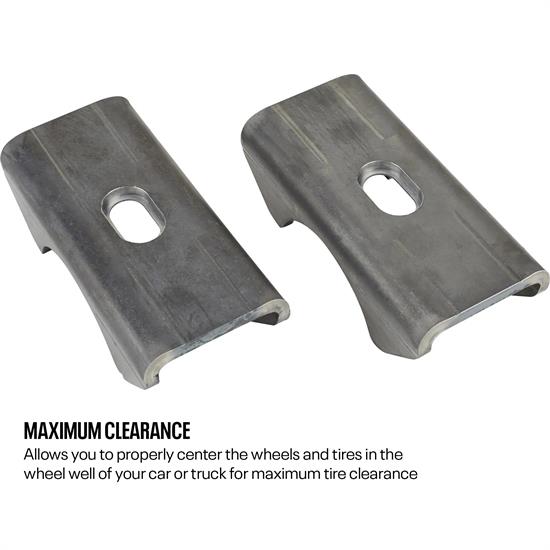 Weld On Adjustable Leaf Spring Pad, Perch, 3 Inch Axle Tube, Pair