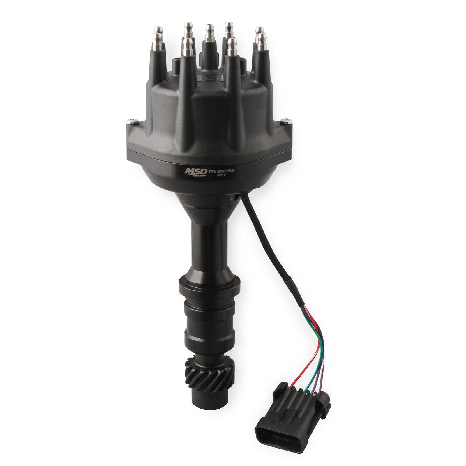 MSD 23853 Oldsmobile V8 Dual Sync Distributor, Black