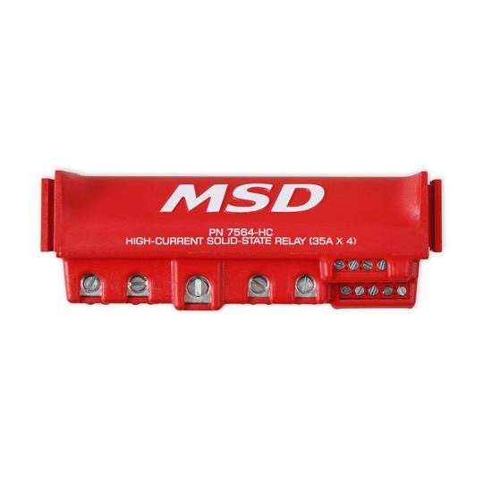 MSD 7564-HC High-Current Solid-State Relay, 35 Amp x4, Red