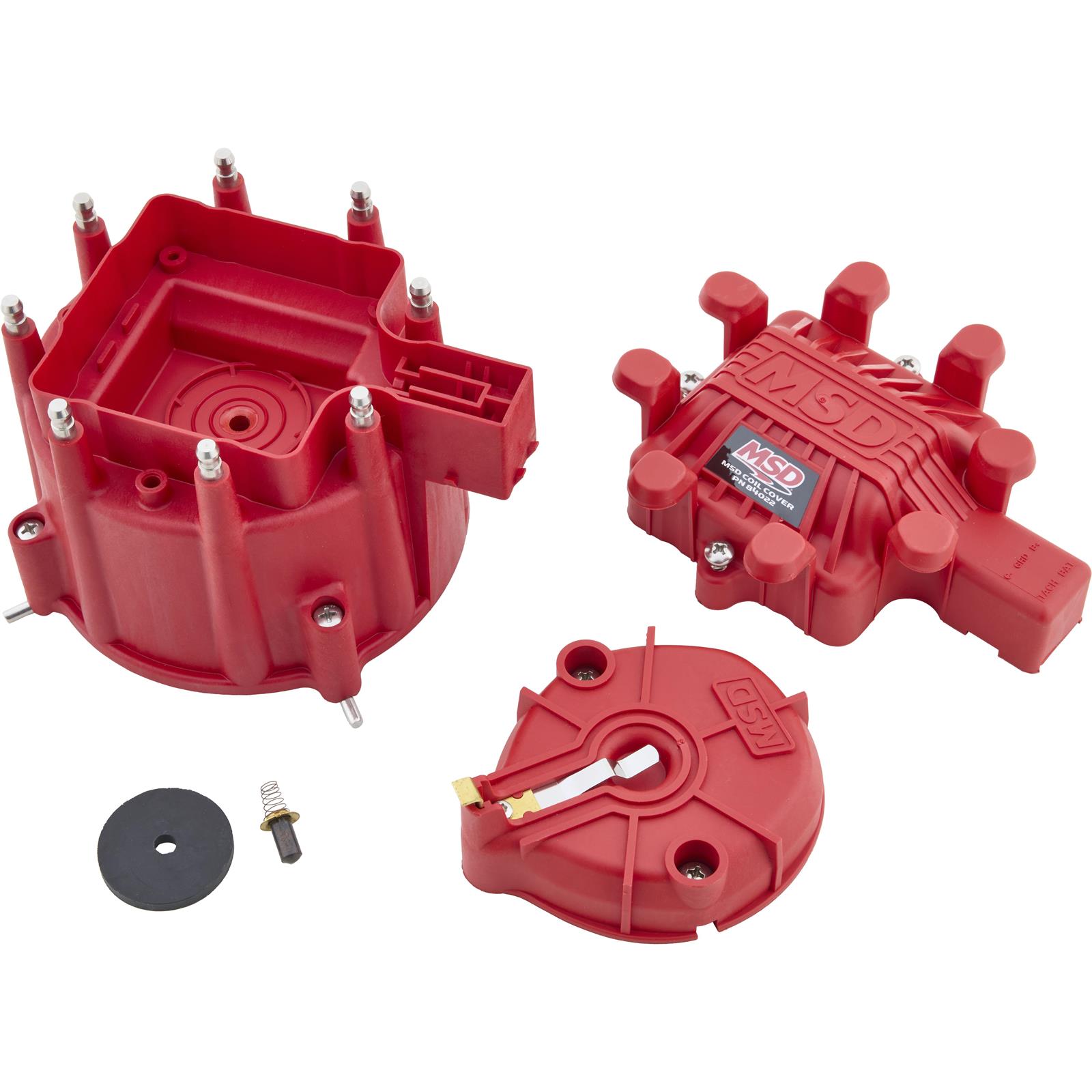 Distributer Cap And Rotor Kit MSD 8017 Red Cap & Rotor Kit - Heavy Duty ...
