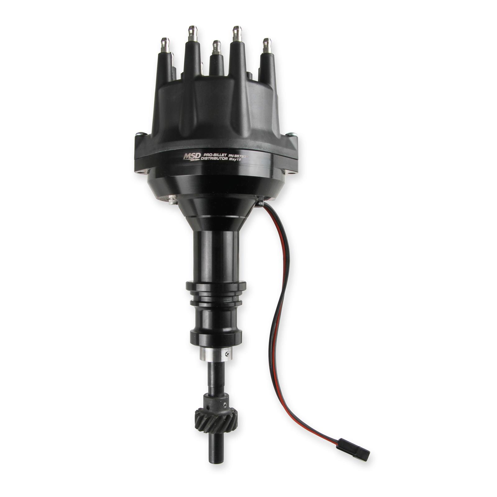 MSD 857931 Ford 289-302 Pro Billet Distributor, Steel Gear, Black