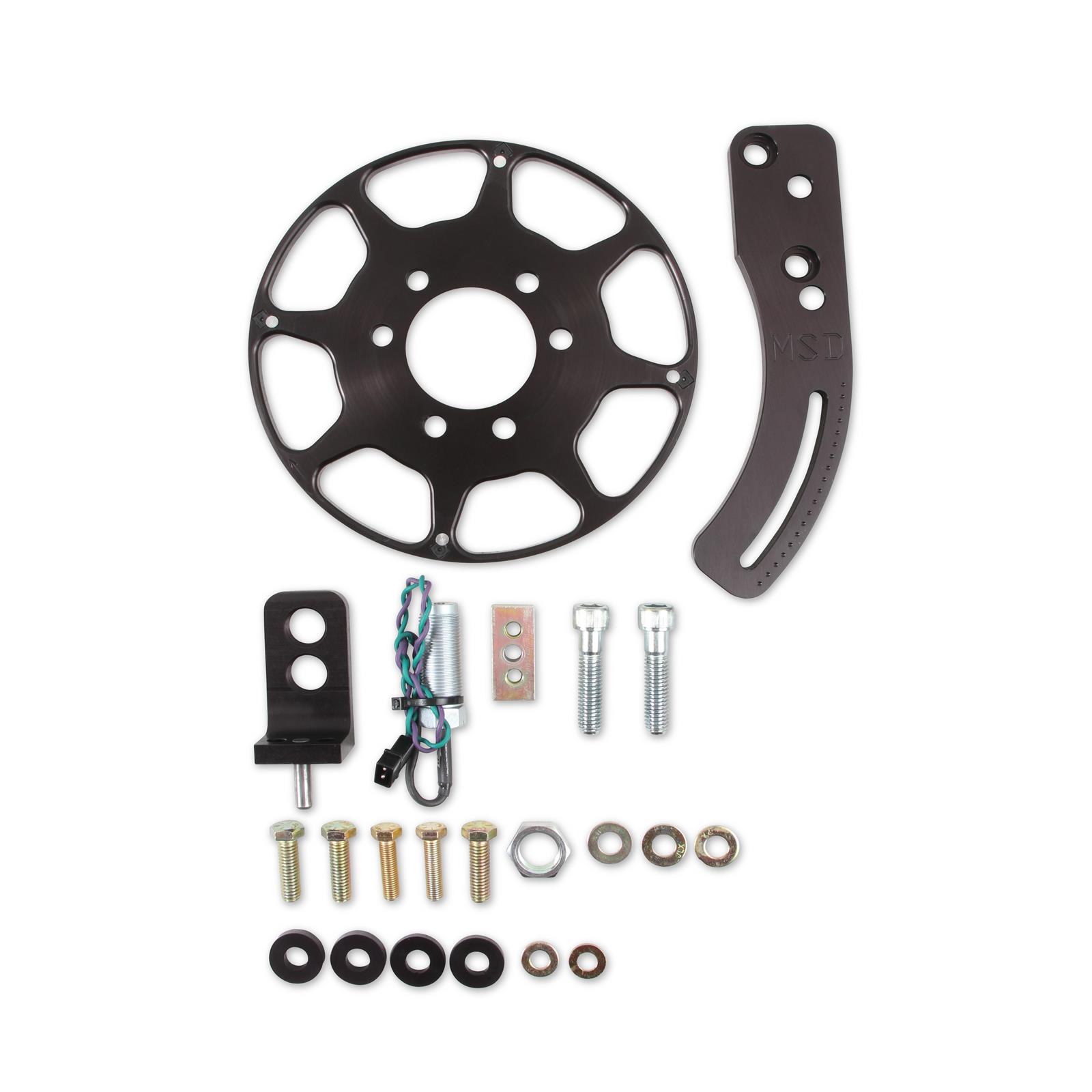 MSD 86203 Crank Trigger Wheel Kit, Flying Magnet, BBC, 8 In.