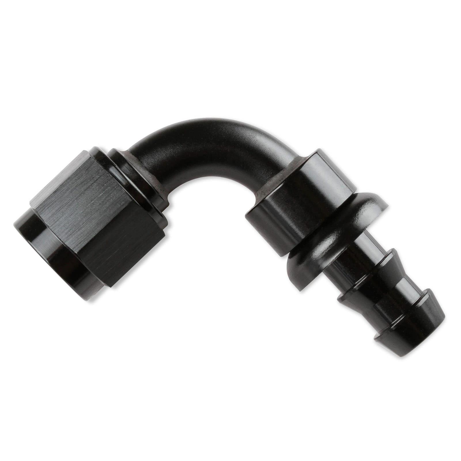 Mr Gasket 209010-BL -10 90 Degree Push-On Hose Ends, Black