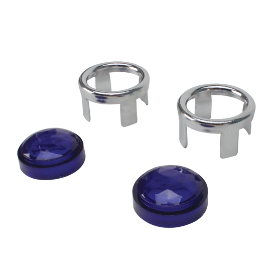 Blue Dots Tail Light Lenses - Plastic