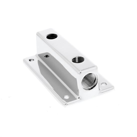 Two Outlet T-Style Chrome Fuel Block