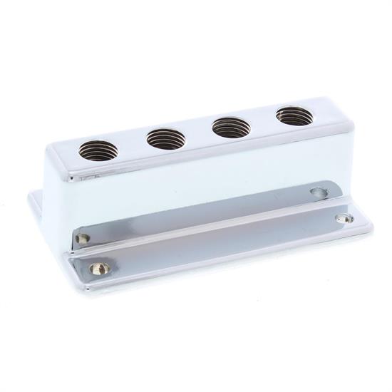 Four Outlet T-Style Chrome Fuel Block
