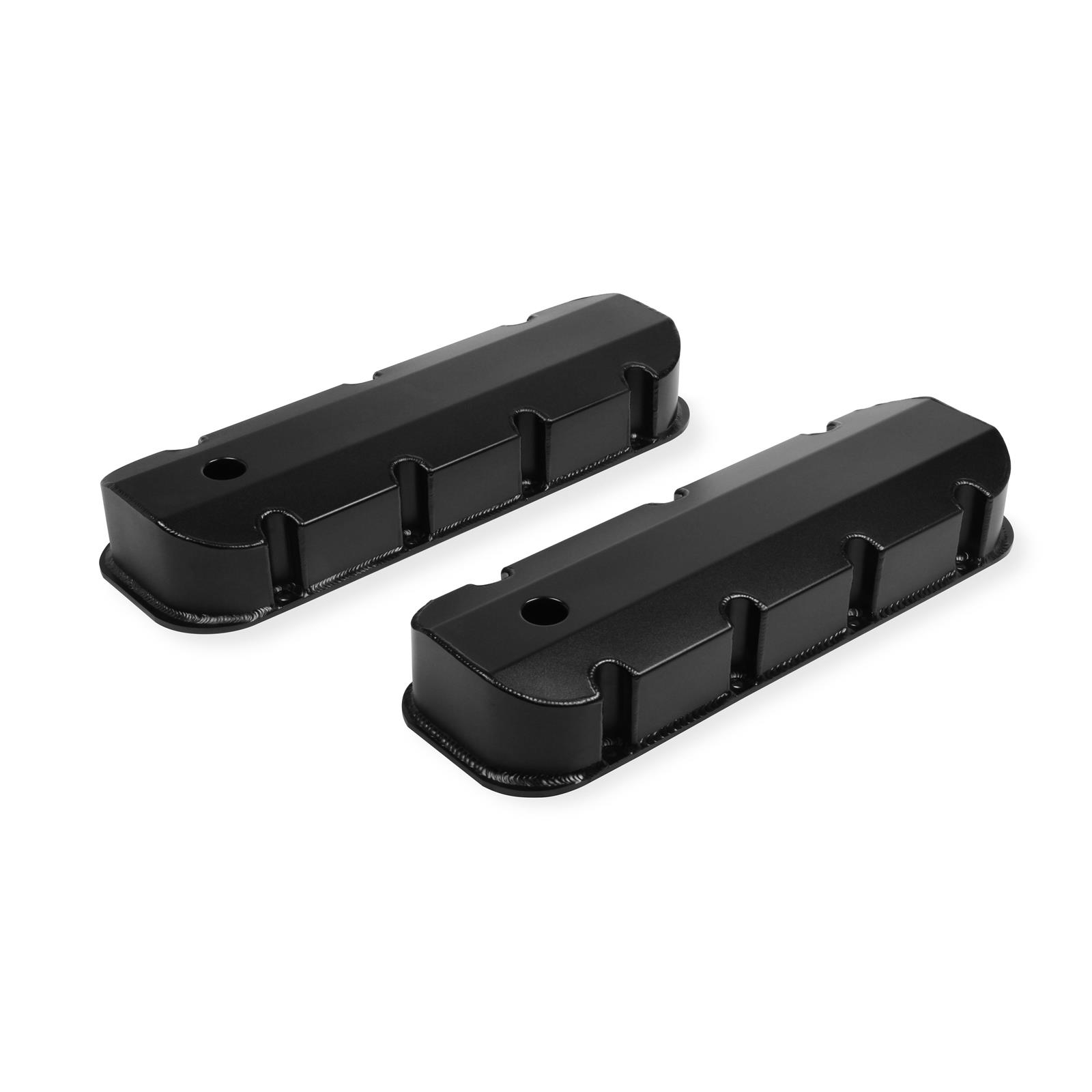 Mr Gasket 6832BG Fabricated Aluminum Valve Covers, BBC, Black