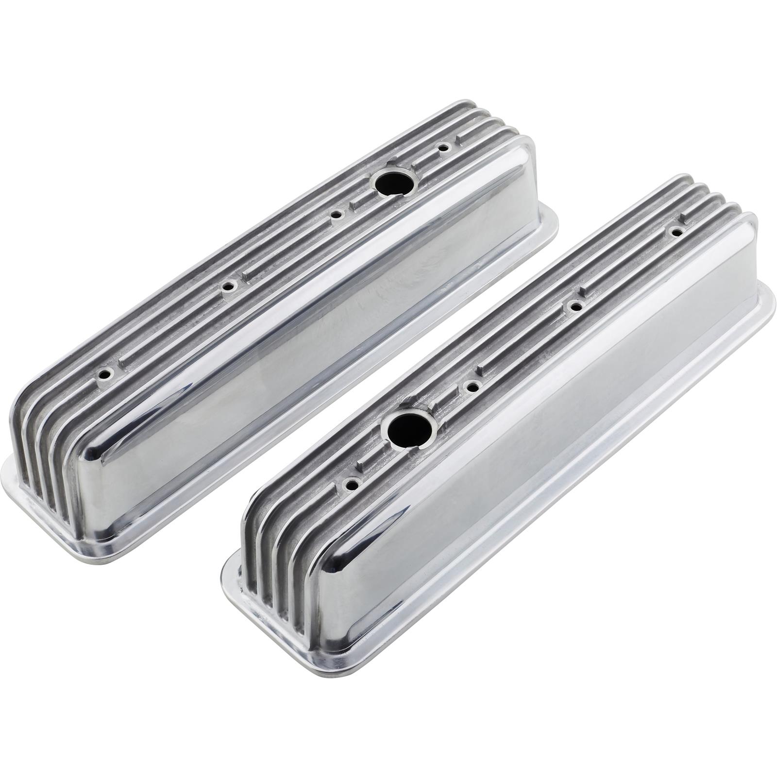 Mr Gasket 6856G Aluminum Finned Center Bolt Valve Covers, SBC
