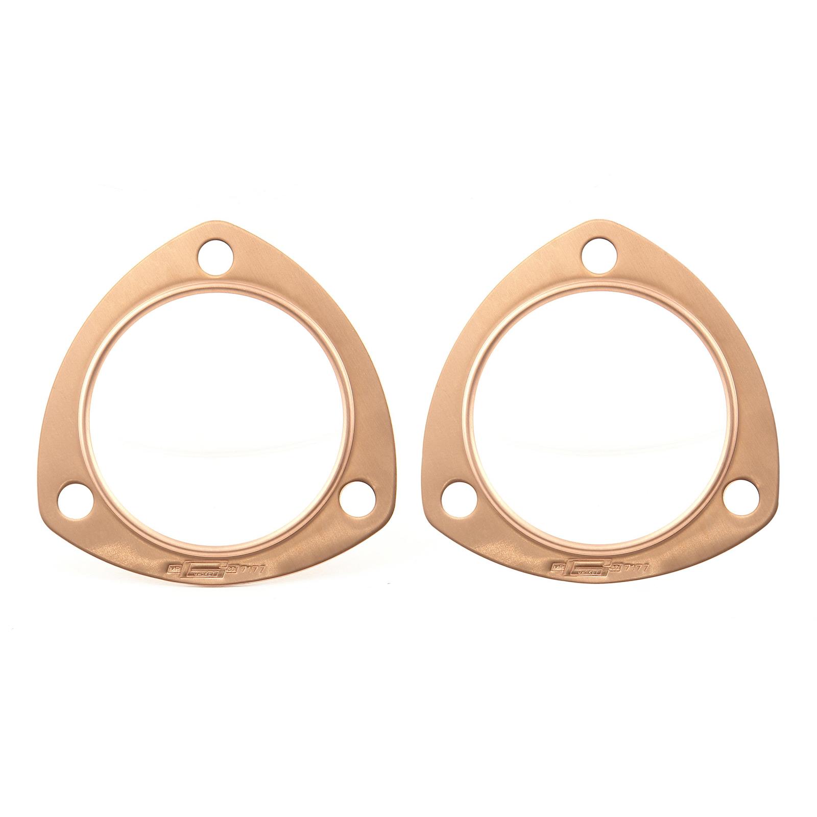 Mr Gasket 7177C Collector Gaskets, Copper, Triangle, 3 Inch