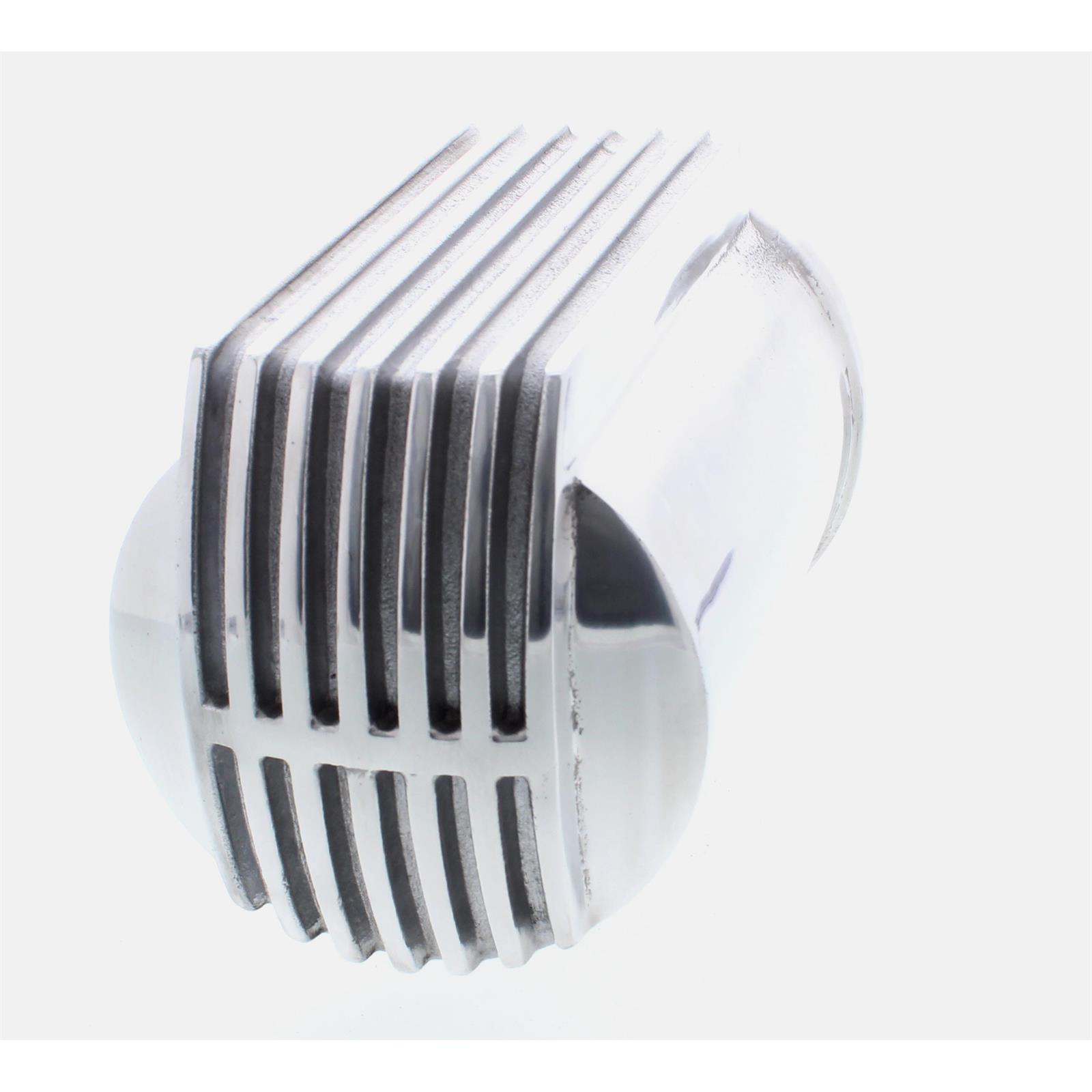 Offenhauser Finned Oil Filter Cover, Polished Aluminum