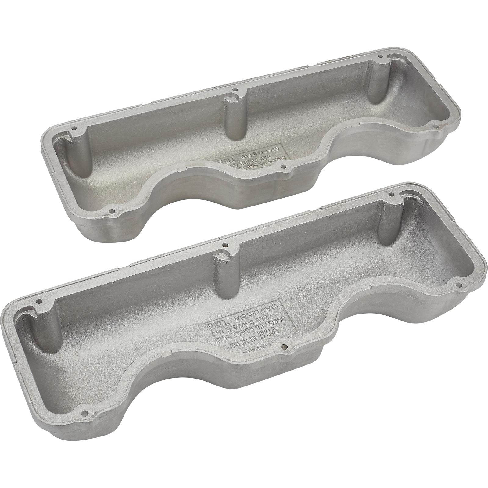 Chevy 348/409 Finned Aluminum Valve Covers, Plain