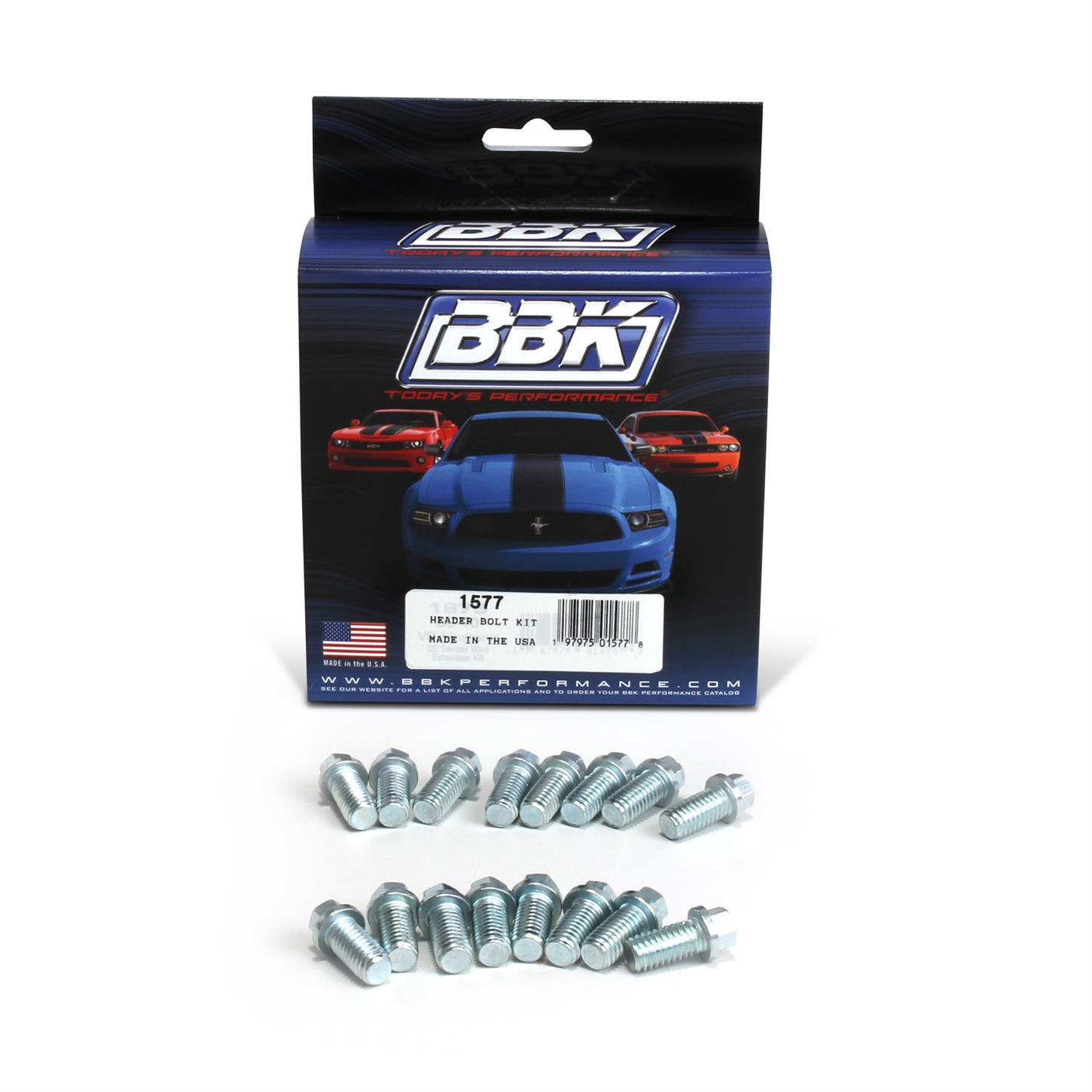 BBK 1577 Exhaust Header Bolt Kit - Ford SBF 302/351 3/8 (16 Pcs)