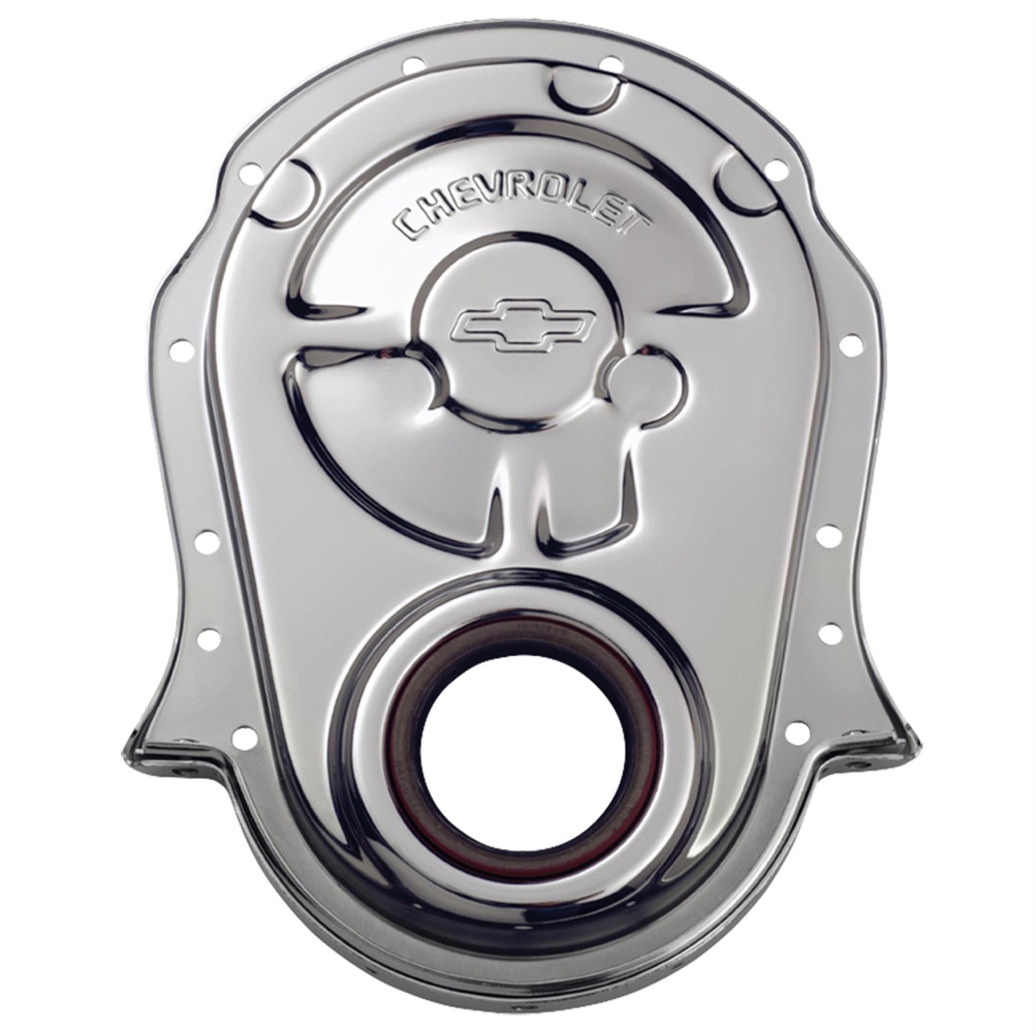 Proform 141-216 Chevy Timing Chain Cover Chevrolet & Bowtie Logos