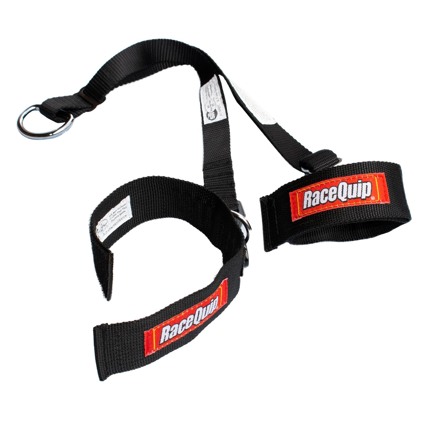 RaceQuip 394004RQP Hook And Loop Arm Restraints 2 In Cuff, Black