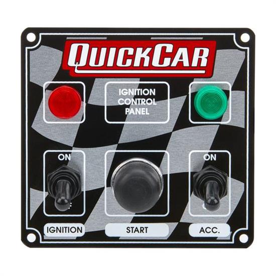 QuickCar 50-022 2 Switch/1 Button Flag Plate Switch Panel W/Light