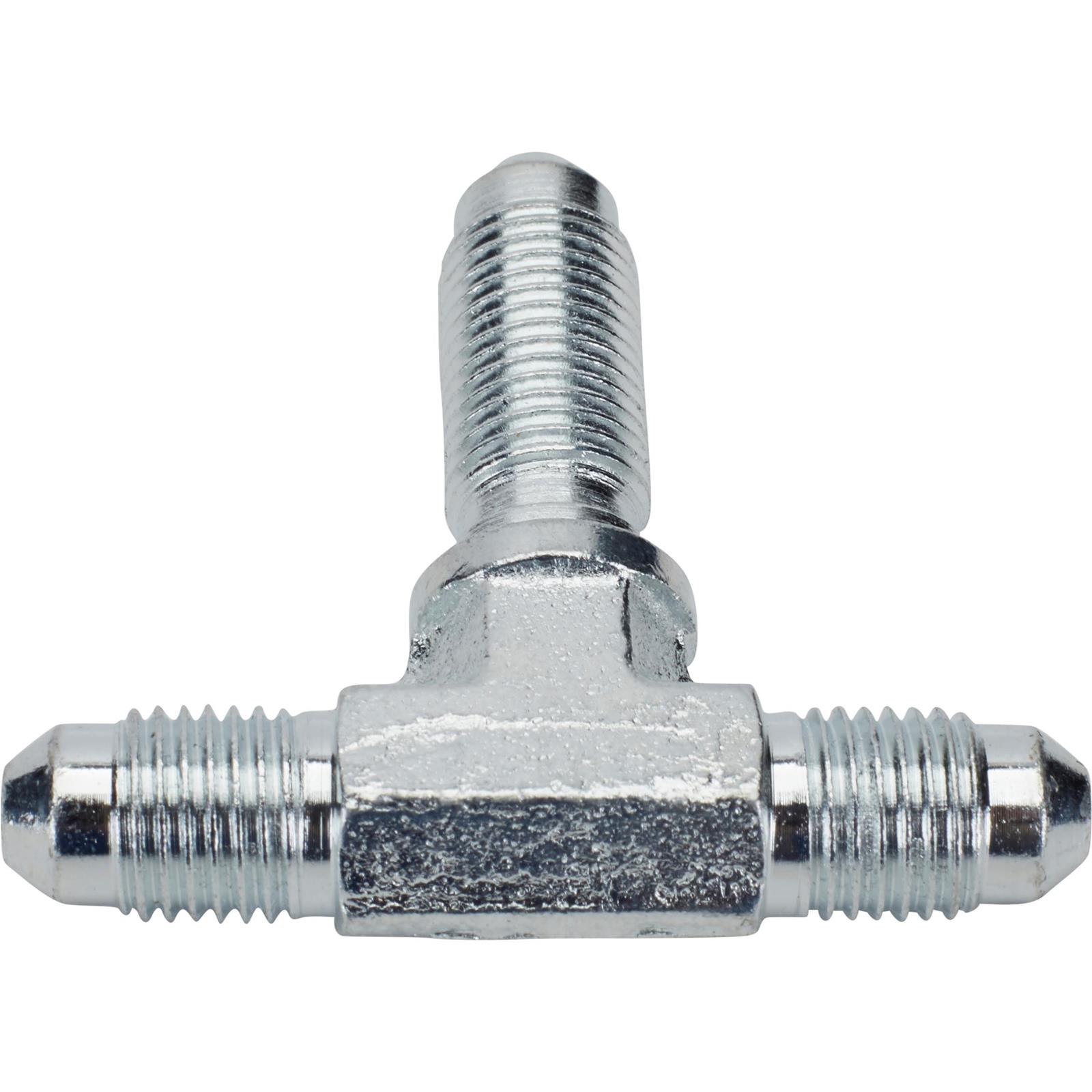 Steel -3 AN Straight Bulkhead Tee Adapter Brake Fitting